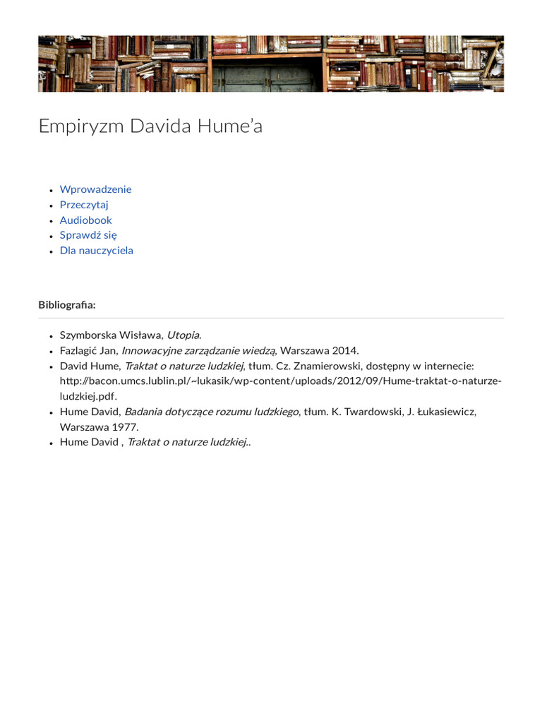 Empiryzm Davida Humea | PDF