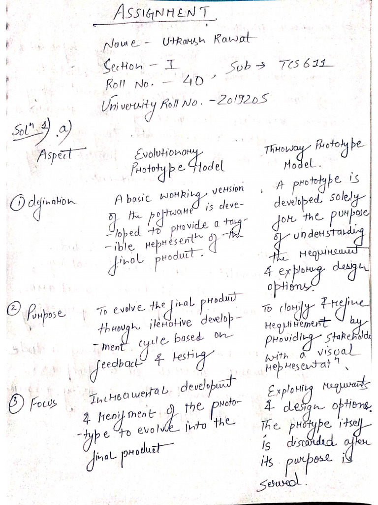 Software Engineering Assignment Answers | PDF
