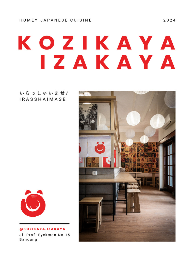 Menu Kozikaya Izakaya | PDF | Japanese Cuisine | Sushi