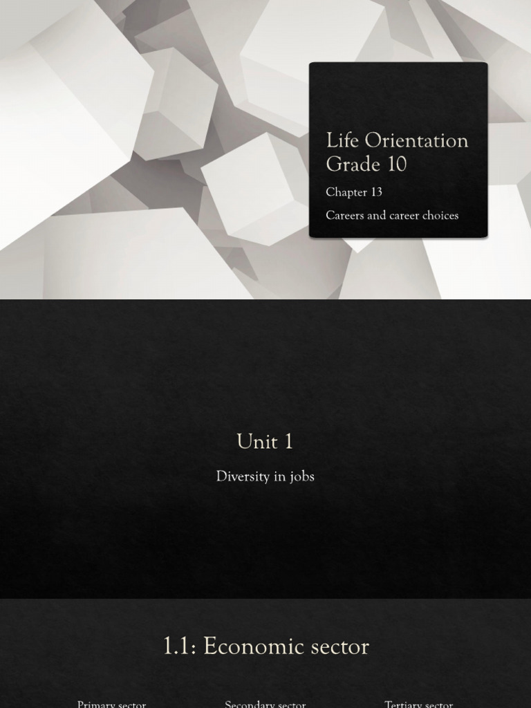 Grade 10 Life Orientation: Career Choices | PDF