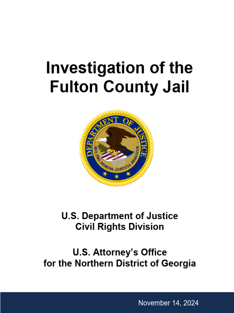 Fulton County Jail Findings Report | PDF | Prison | Violence