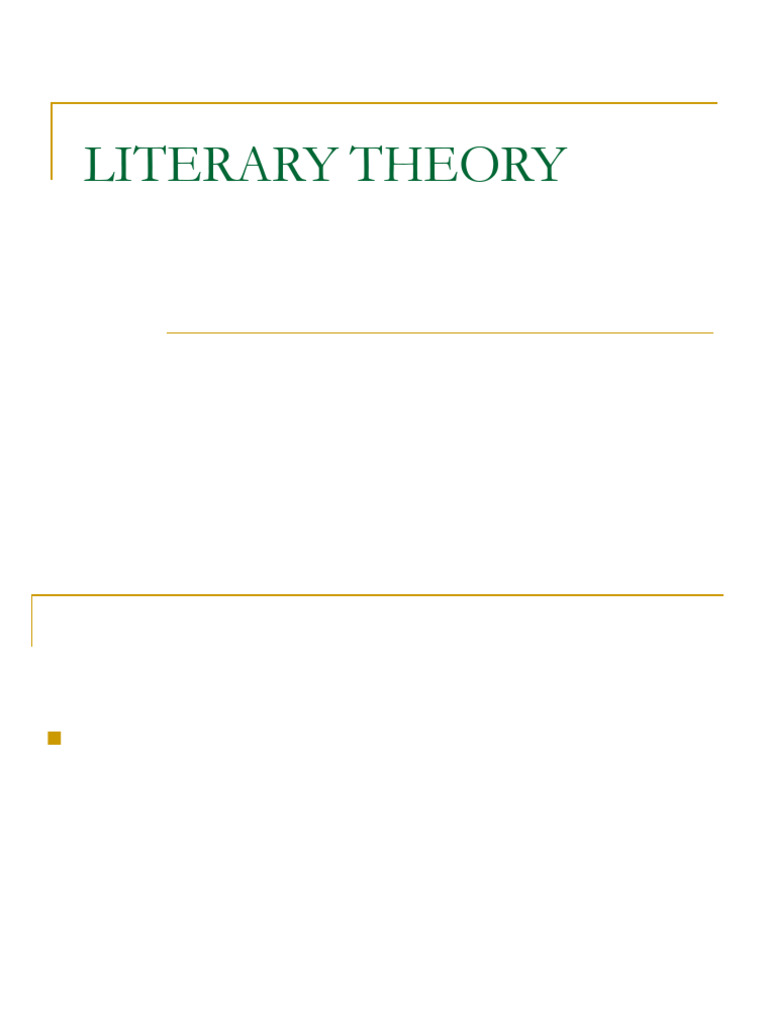 Literary Theory | PDF | Frankfurt School | Analytical Psychology