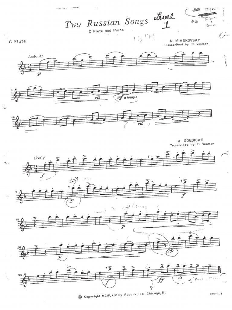 Two Russian Songs | PDF