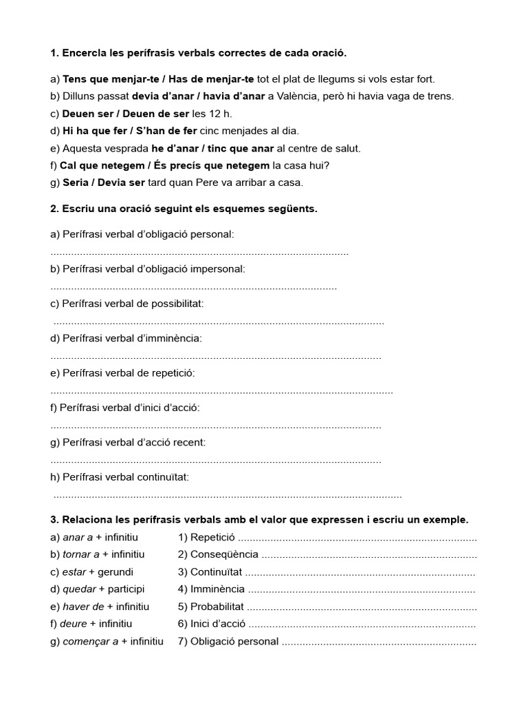 3.perífrasis Verbals | PDF