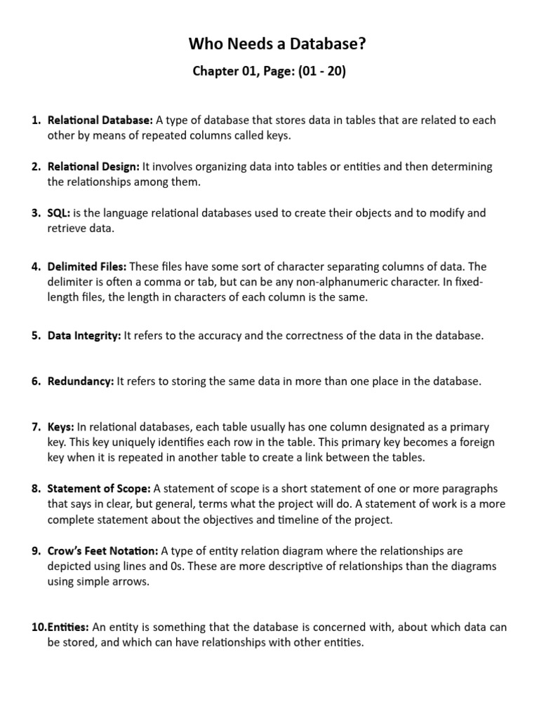 Hands-On Database Vocabs | PDF | Sql | Databases