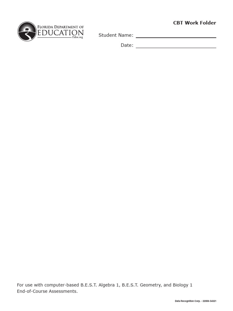 2024-2025 CBT Work Folder | PDF