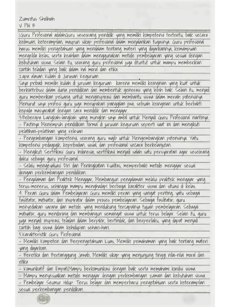 UTS Etika Guru Profesional | PDF