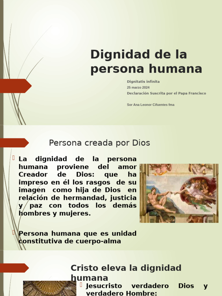 Dignidad de La Persona Humana | PDF | Dignidad | Derechos humanos