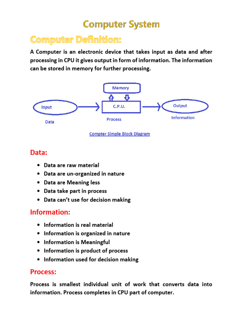 Computer System | PDF | Computer Data Storage | Random Access Memory