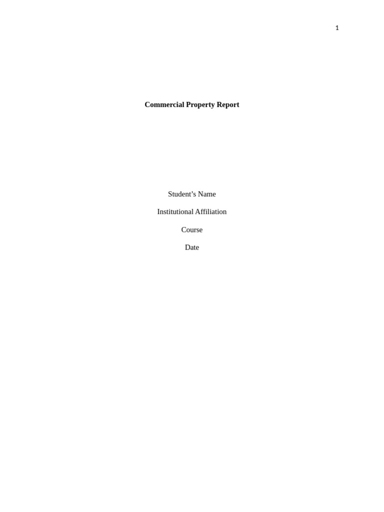 Overhauled Commercial Property Report | PDF | Investing | Yield (Finance)