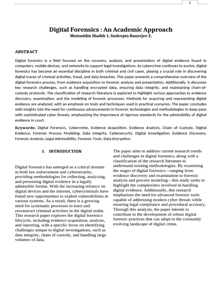 Digital - Forensics - Moizuddin Shaikh | PDF | Digital Forensics | Computer Forensics