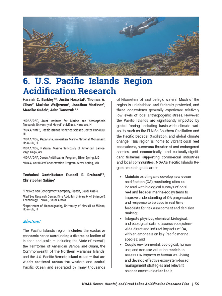 US Pacific Islands | PDF | Ocean Acidification | Coral Reef