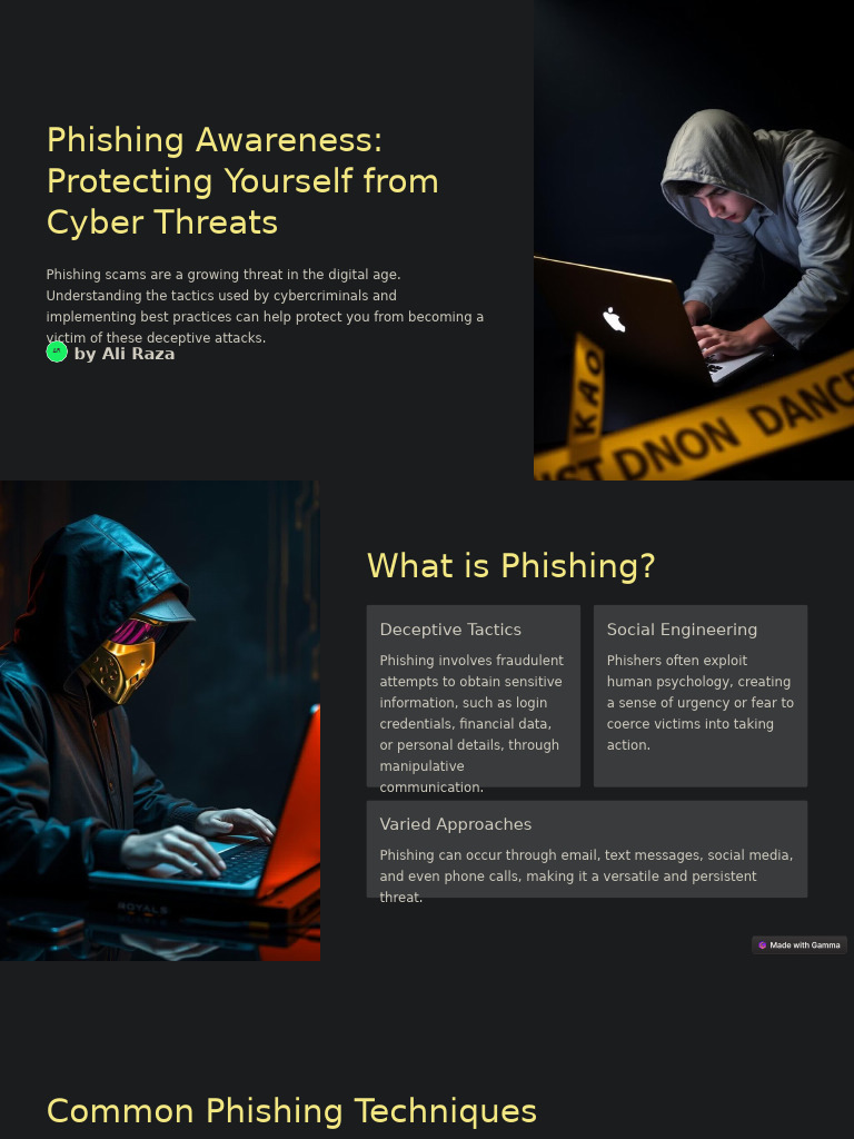Phishing Awareness Protecting Yourself From Cyber Threats | PDF ...