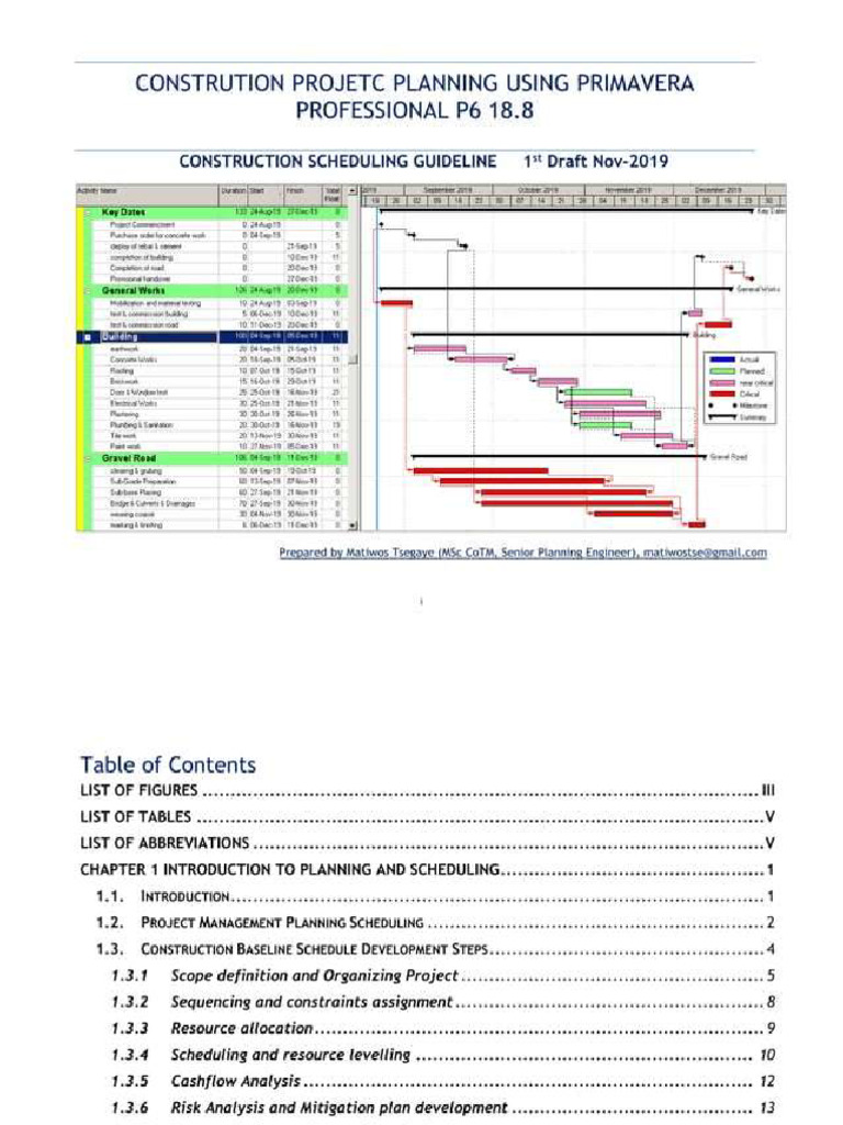 Construction Project Planning Using Primavera | PDF