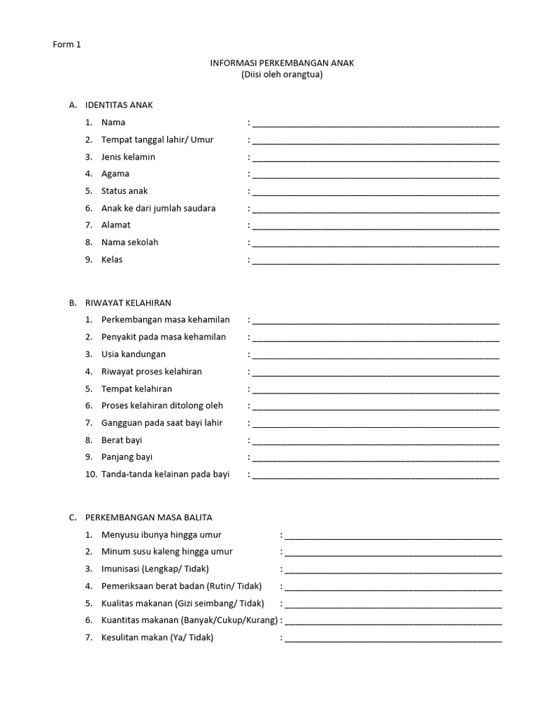 Instrumen Identifikasi PDBK-1 | PDF | Karier & Perkembangan