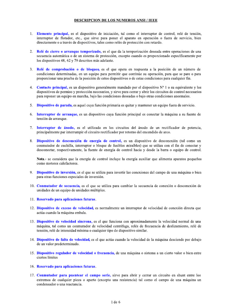 Funciones Codigo Ansi-Ieee | PDF