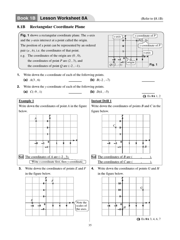 F1 coordinate ws 1 | PDF | Cartesian Coordinate System | Euclid