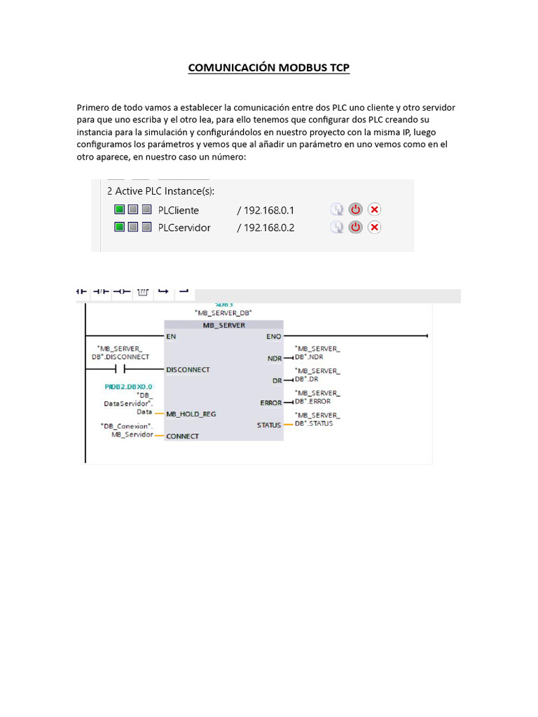Comunicación Modbus TCP | PDF