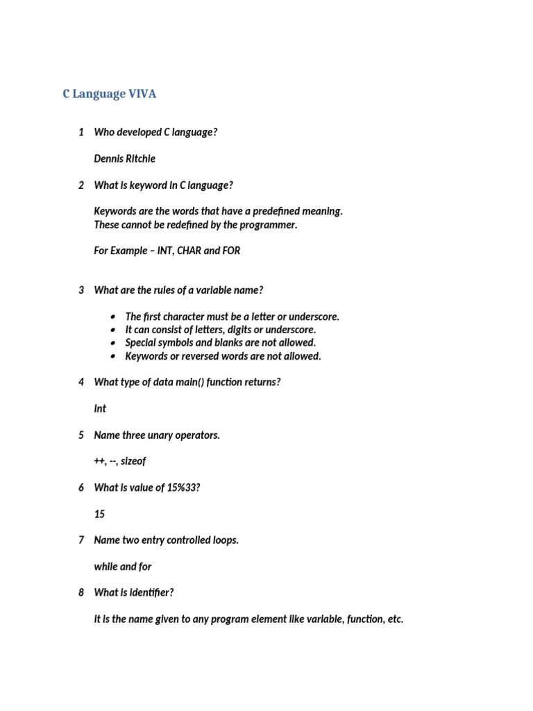 c #1 | PDF | C (Programming Language) | Reserved Word