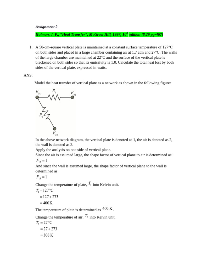 Applied Transport Phenomena Assignment 2 | PDF | Heat Transfer | Thermal Insulation