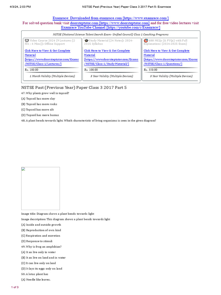 NSTSEClass3 2017 P5 | PDF | Teaching Methods & Materials
