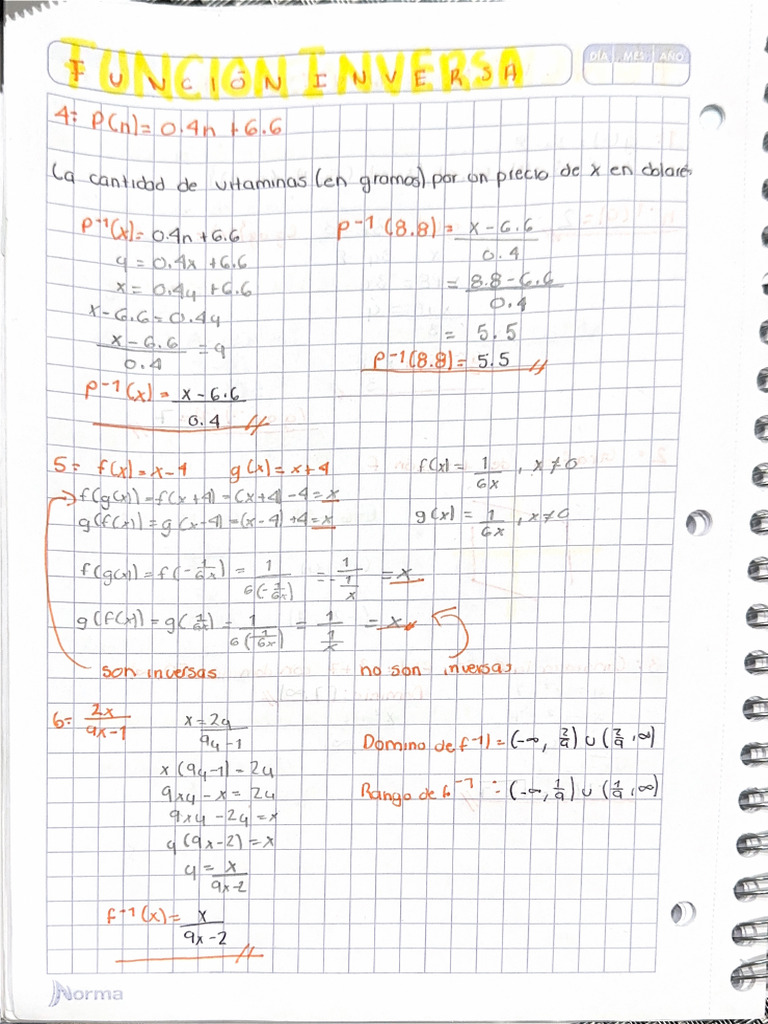 Función Inversa | PDF