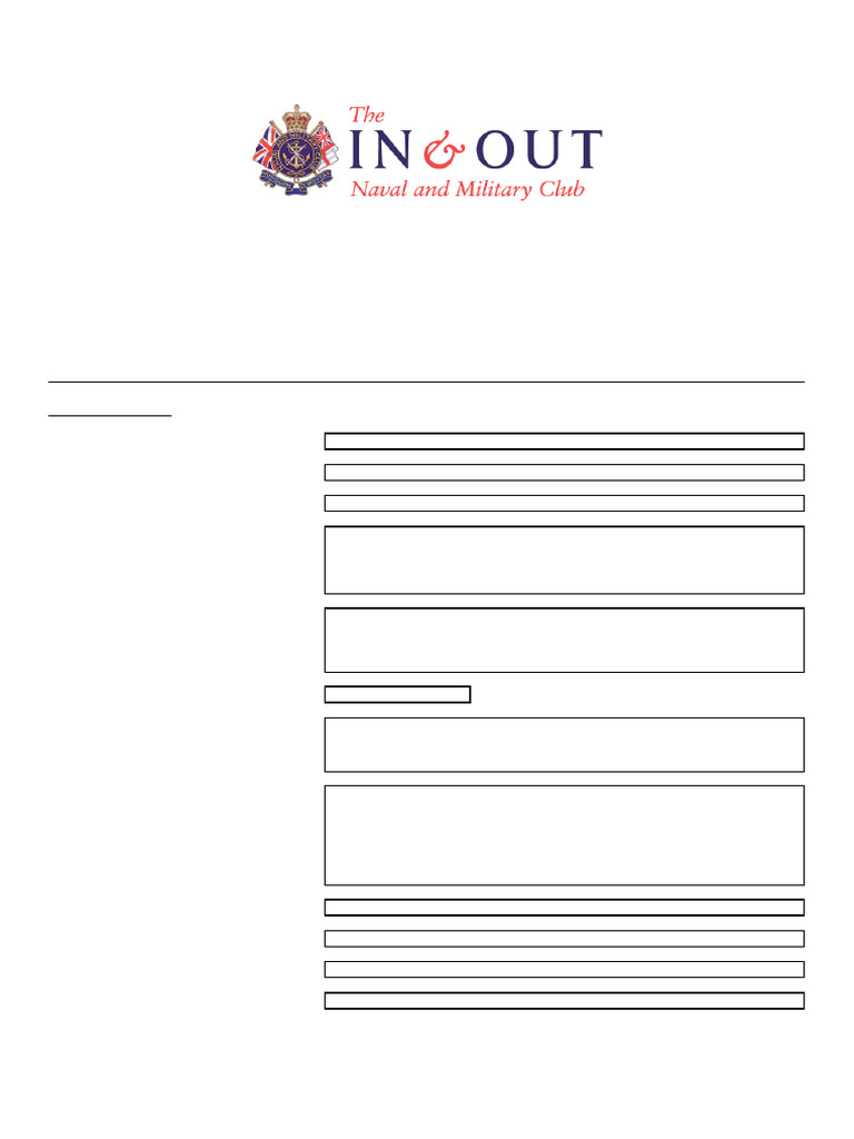 Printable Membership Application Form | PDF