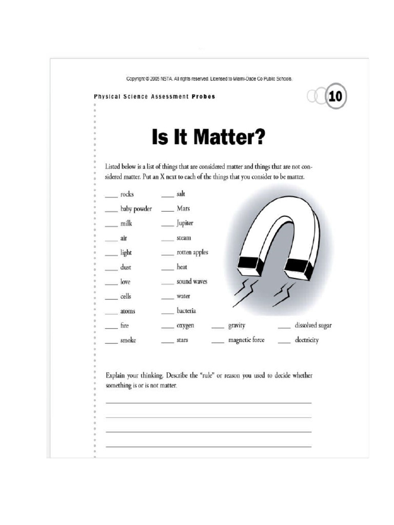 SSA 8 Is It Matter | PDF