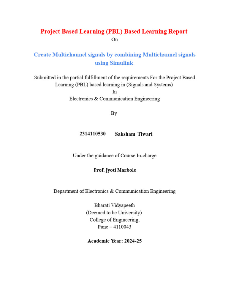 SS PBL Report_edited | PDF | Simulation | System