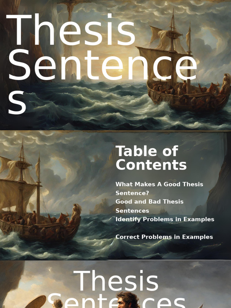 Thesis Sentences Praccy | PDF | Odysseus | Odyssey