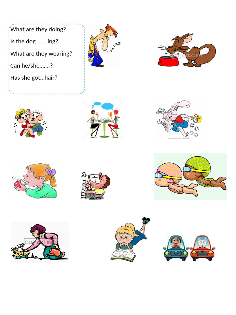 Present Continuous Fun Activities | PDF | Foreign Language Studies