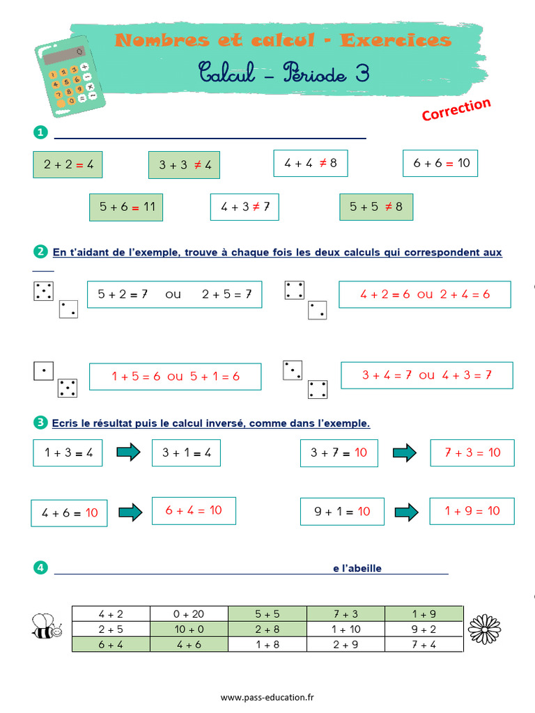 Exercices de calcul pour CP à CE2 | PDF | Méthodes et références ...