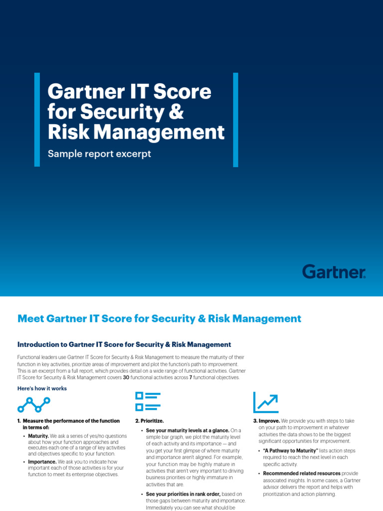 Gartner IT Score for Security Maturity | PDF | Computer Security | Security