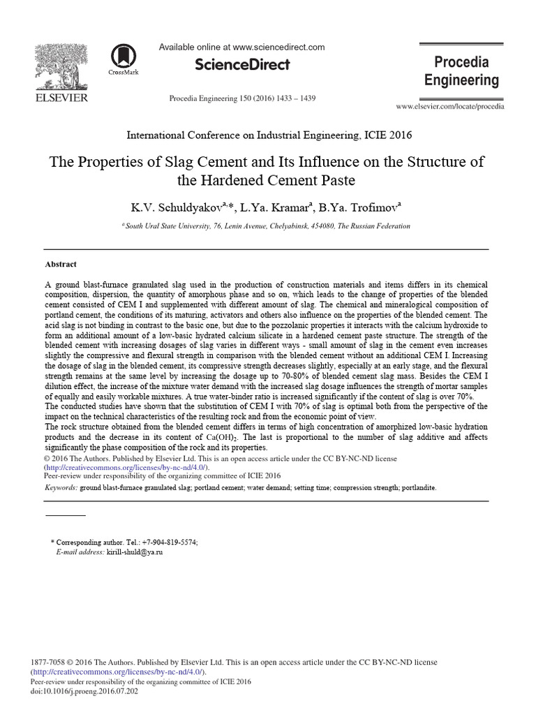 1 s2.0 S1877705816315193 Main | PDF | Cement | Concrete