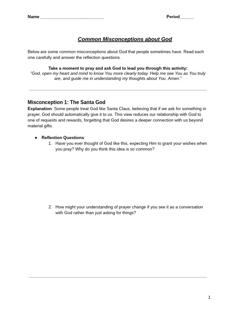 Common Misconceptions About God | PDF | Self-Improvement