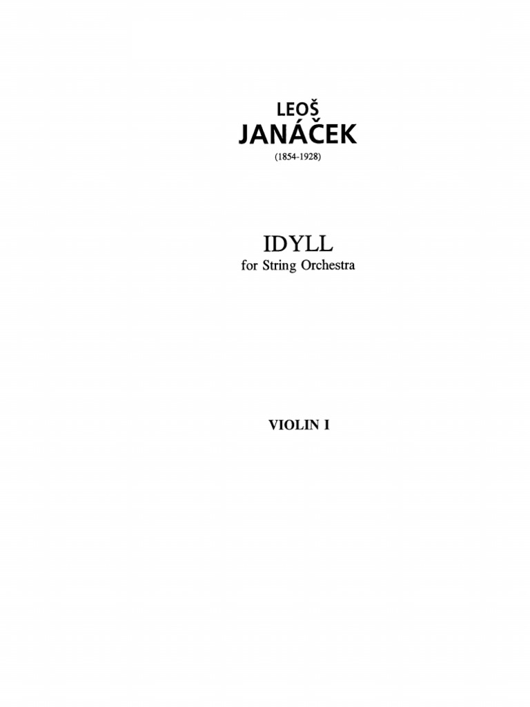 Janacek-Idyll - 01 Violins I | PDF