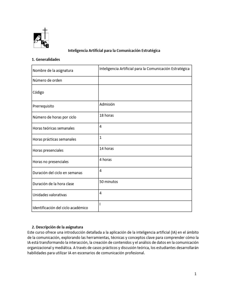 Programa Inteligencia Artificial 2024 | PDF | Inteligencia artificial | Inteligencia (IA) y ...