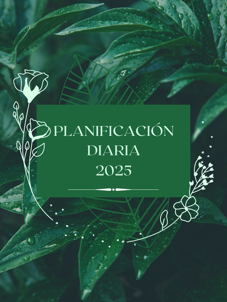Documento A4 Planner Diario Plantas Verde - 20241114 - 125705 - 0000 | PDF