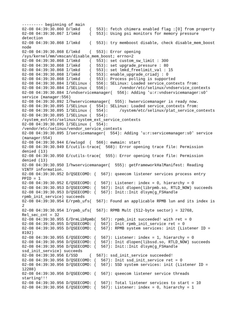 Logcat Prev CSC Log | PDF | Data Management | Operating System Technology