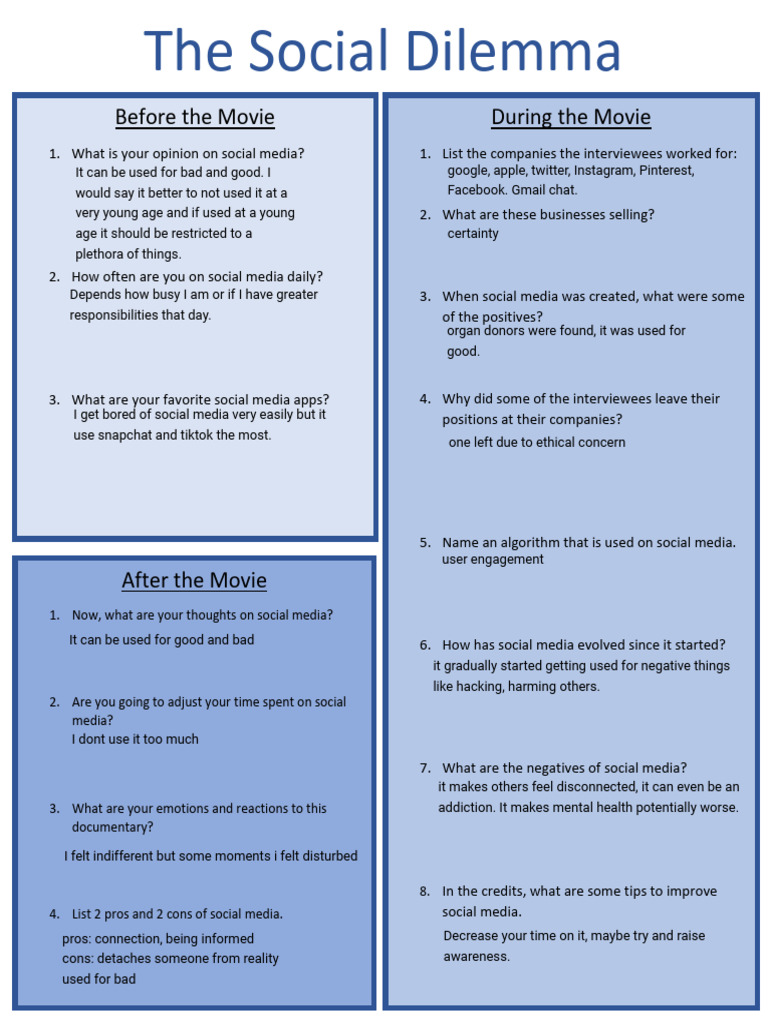 Insights on "The Social Dilemma" | PDF | Social Media | Popular Culture ...