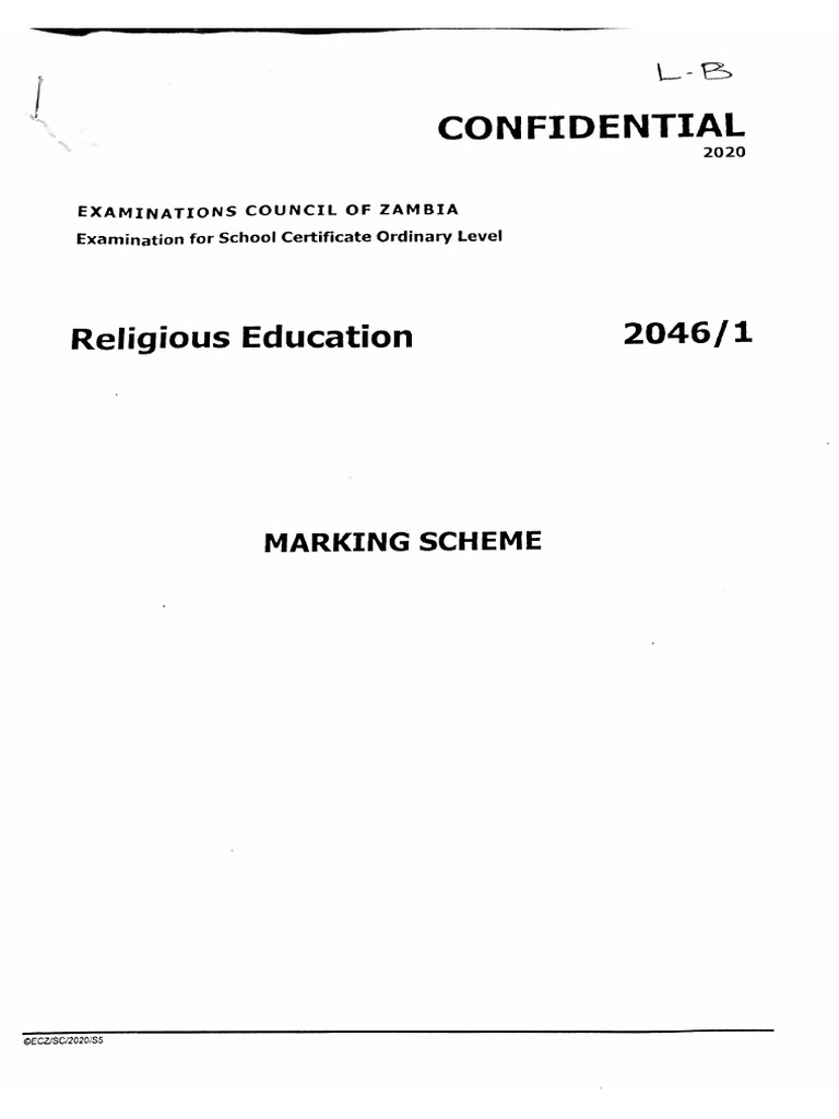 Marking Scheme 2020 Internal | PDF