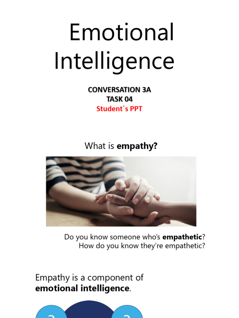 Task 4 Emotional Intelligence - For Students | PDF | Career & Growth ...