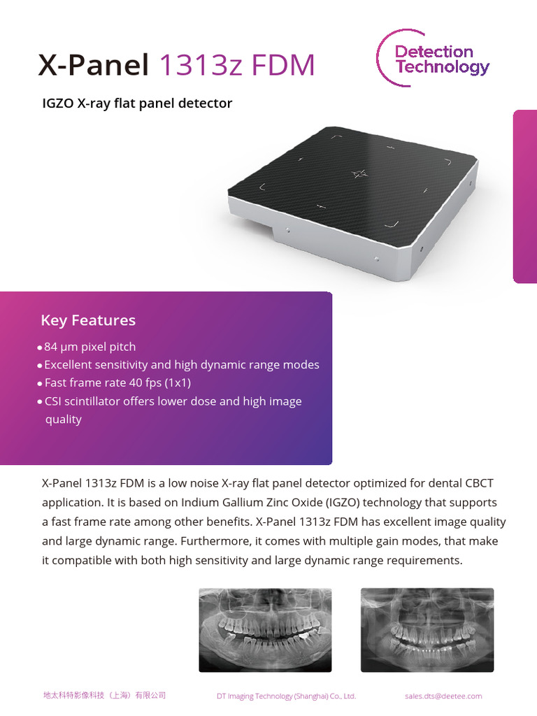 DTS-X-Panel 1313z FDM-brochure | PDF | Frame Rate | Sensor