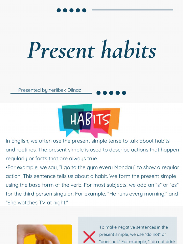 Present Habits PDF | PDF