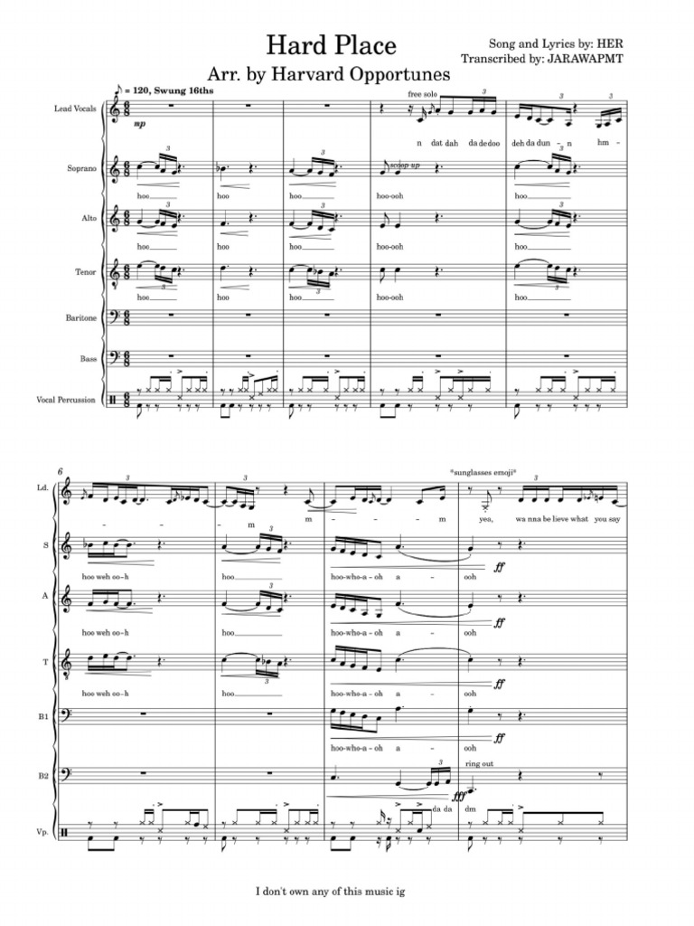 Hard Place Score | PDF