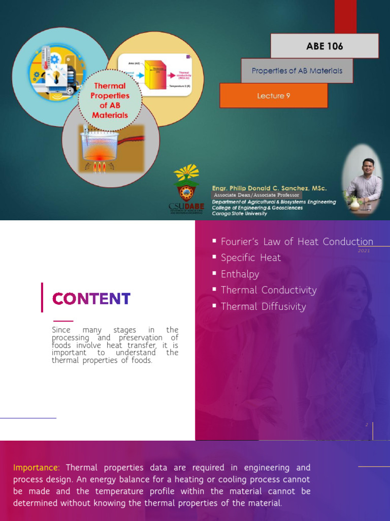 Lecture 10 - Thermal Properties of AB Materials | PDF | Heat | Heat Transfer