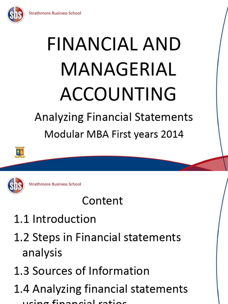 Financial Statement Analysis Guide | PDF | Auditor's Report | Audit