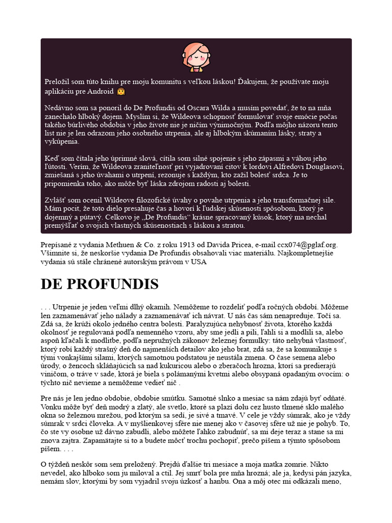 De Profundis | PDF