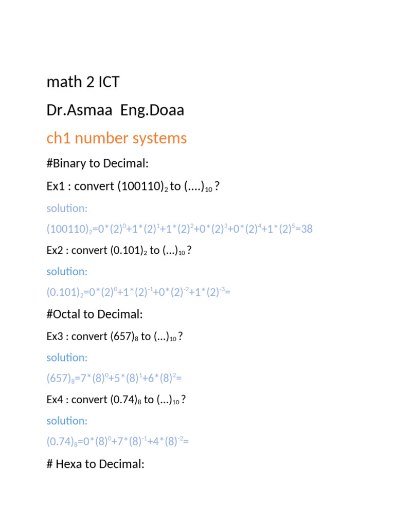 ch1 number systems | PDF