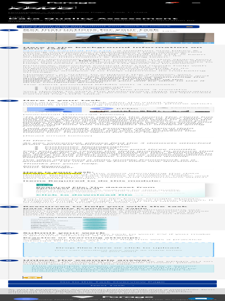 Data Quality Assessment KPMG AU - Forage | PDF | Data | Data Quality